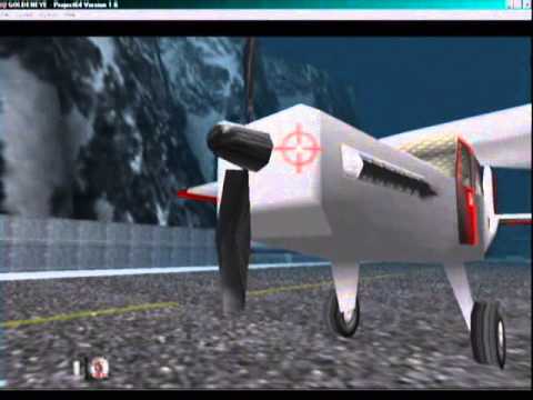 N64 Goldeneye - Demonstration blowing up plane during its animation ...