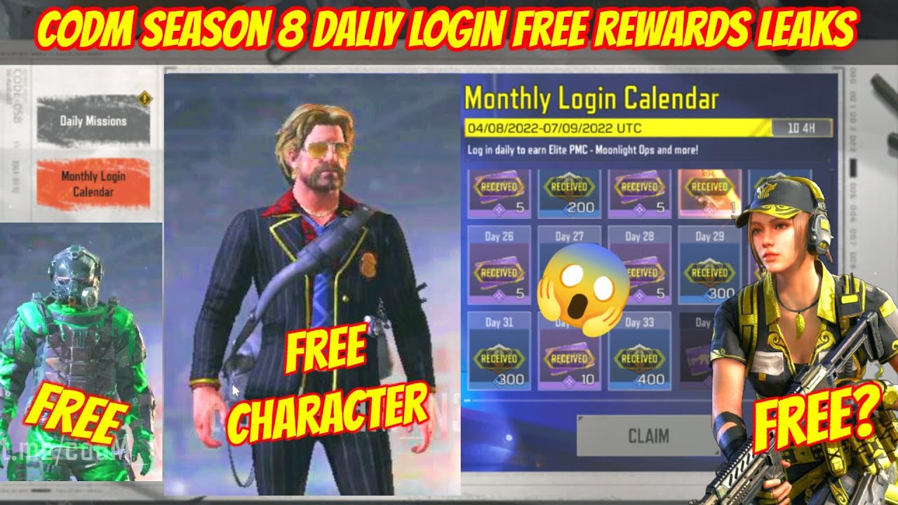 Cod mobile season 8 free daily login reward leaks | get free epic nomad ...