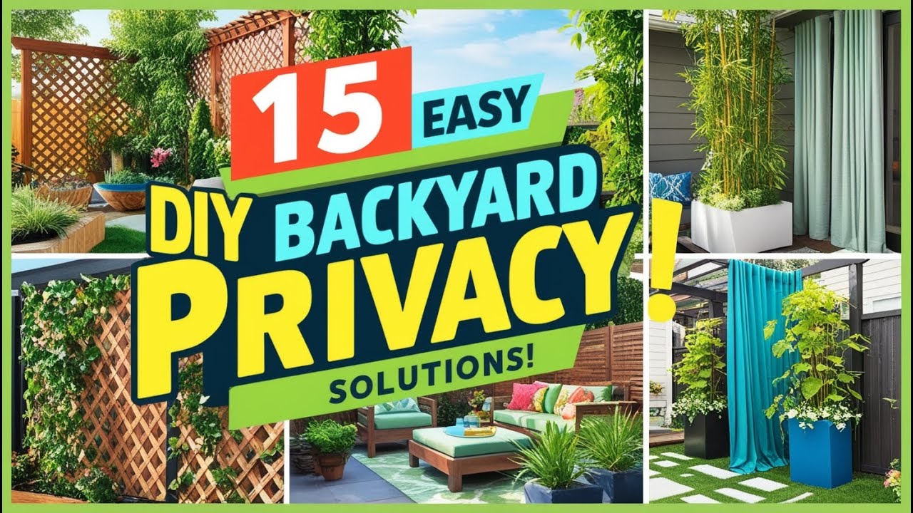 Transform Your Backyard: 15 Easy DIY Privacy Solutions! - YouTube