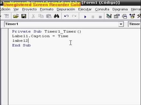 Crear programa para ver fecha y hora en visual basic 6.0 - YouTube