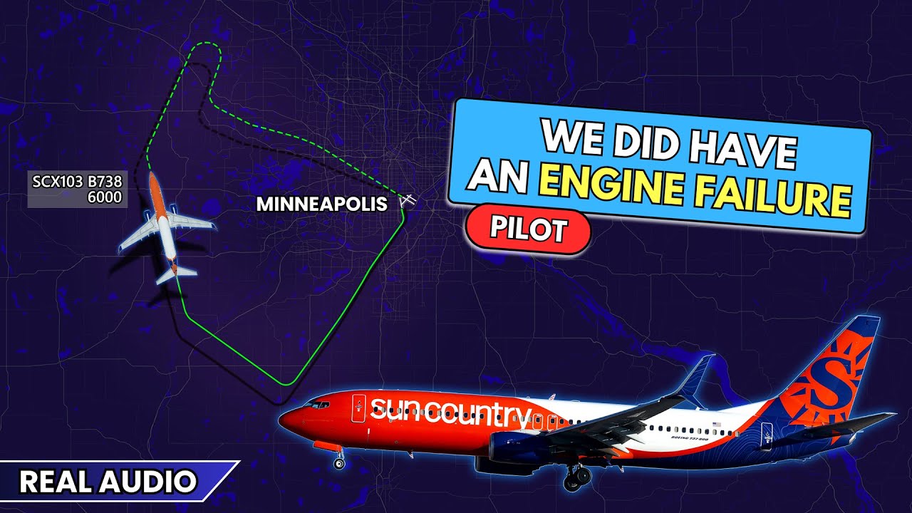 ENGINE FAILURE after takeoff. Sun Country Boeing 737 returns to ...