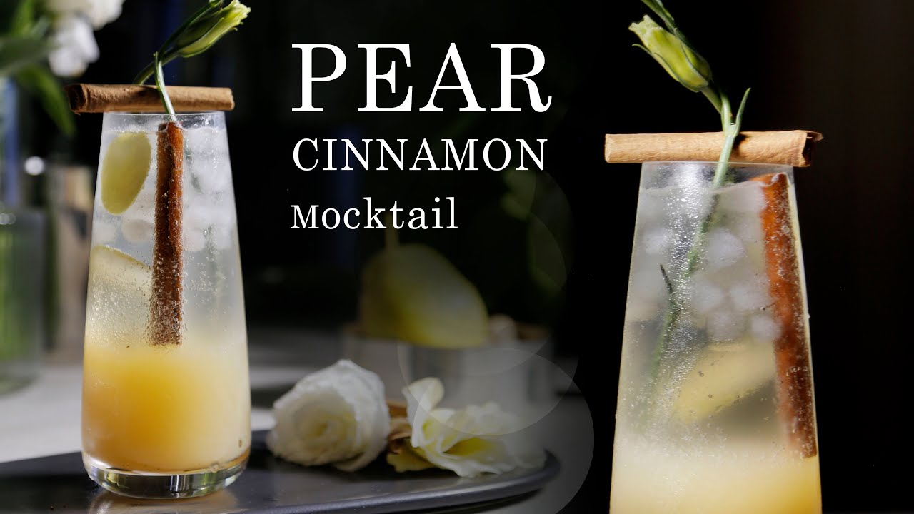 Pear cinnamon mocktail | How to make mocktail with pear and cinnamon ...