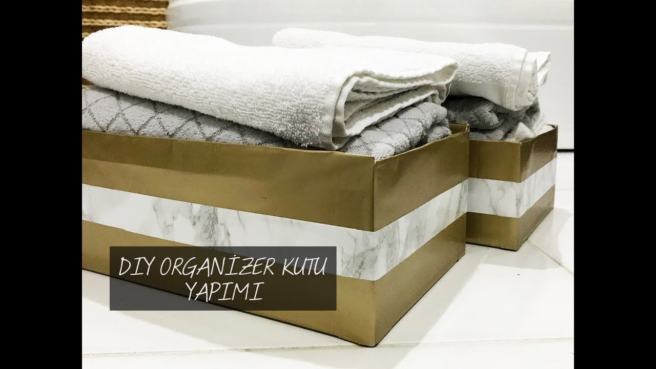 Organizer Kutu Yapımı I Organizer Box DIY I Ayakkabı Kutusundan ...