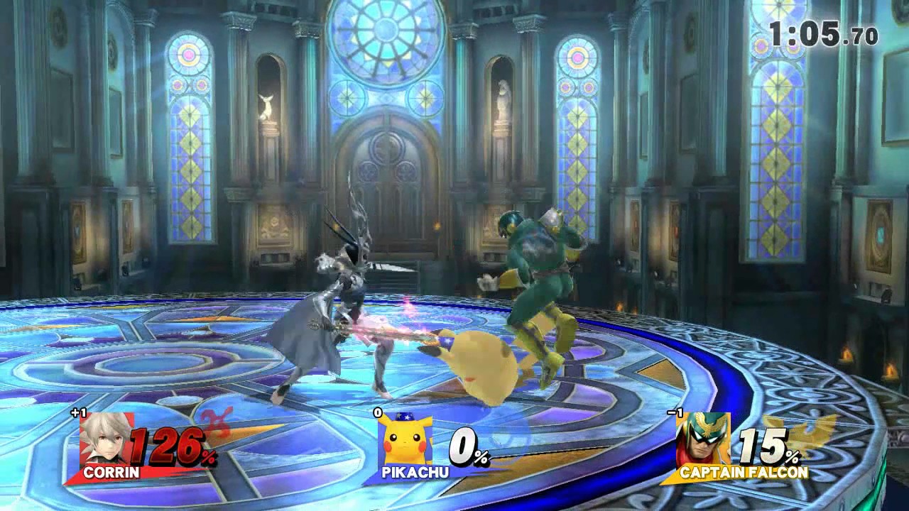 Super Smash Bros Wii U Online Battle Corrin vs. Pikachu vs. Captain ...