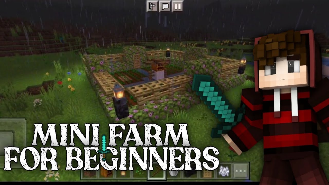MINI FARM FOR BEGINNERS_ MINECRAFT VIDEO _ - YouTube