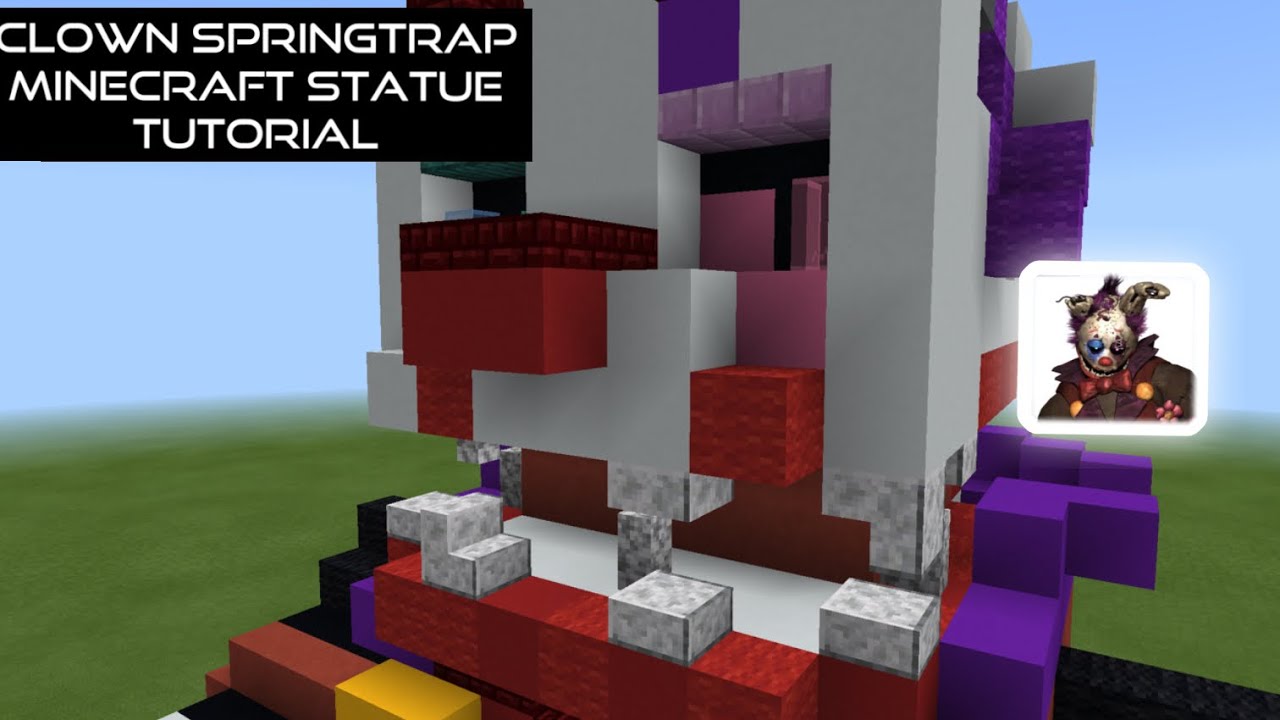 Clown Springtrap Minecraft Statue Tutorial (Five Nights at Freddy’s AR ...