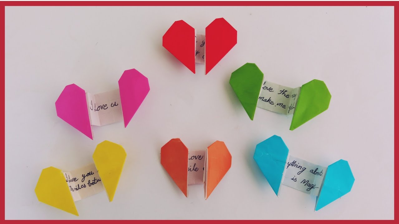 Heart with Hidden Message | Origami Heart with Message | Easy and Fast ...
