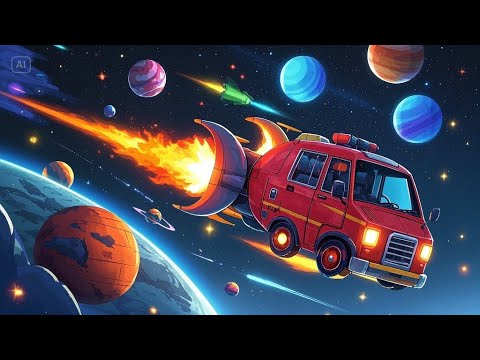 The Wheels on the Space Bus | Space Adventure Song for Kids | Nursery ...