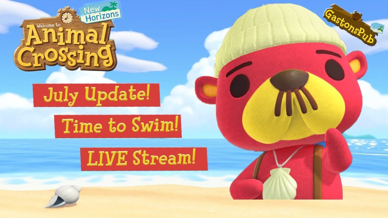 July Update Live Stream!! Swimming & Diving! Animal Crossing New ...