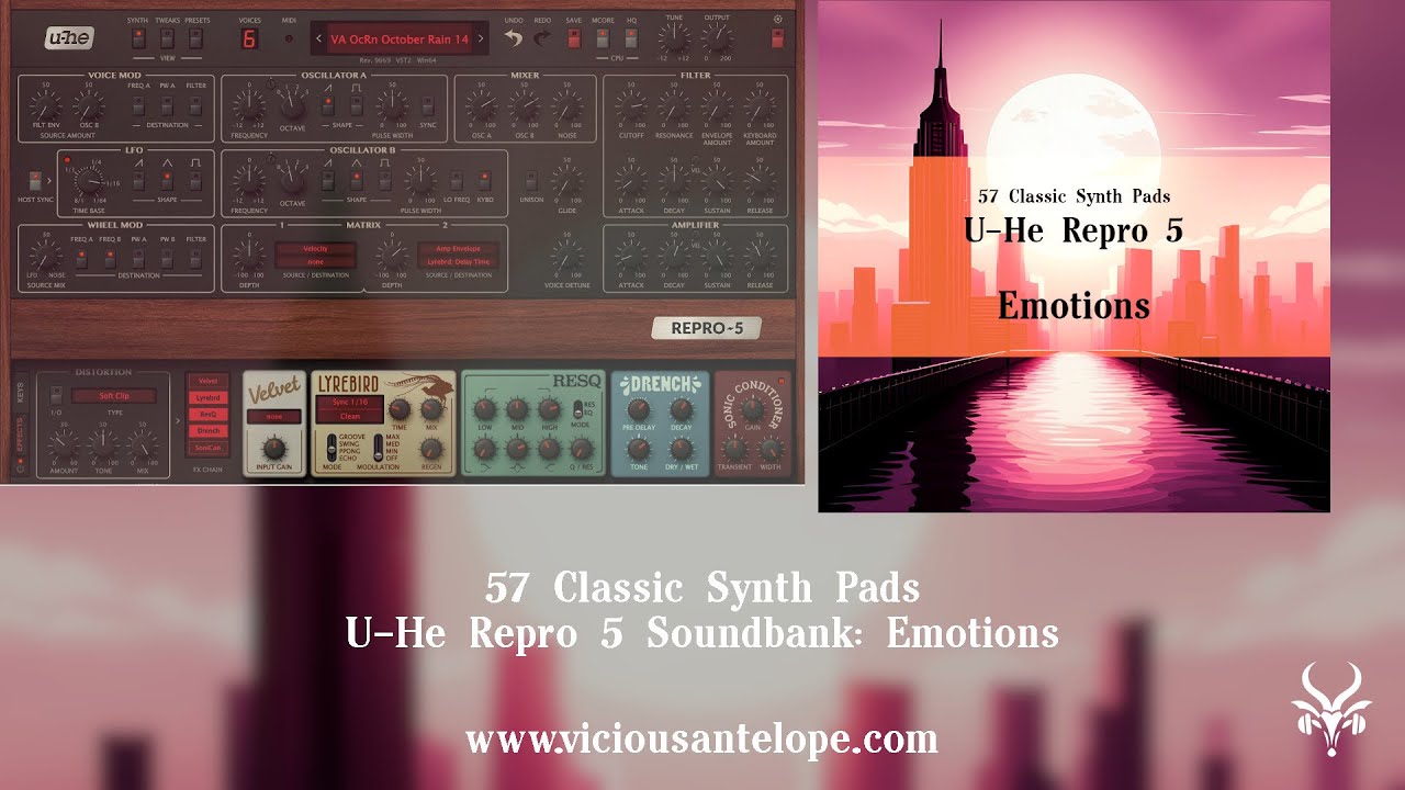 U-He Repro 5 Synth Presets | Vicious Antelope - Emotions | Classic ...