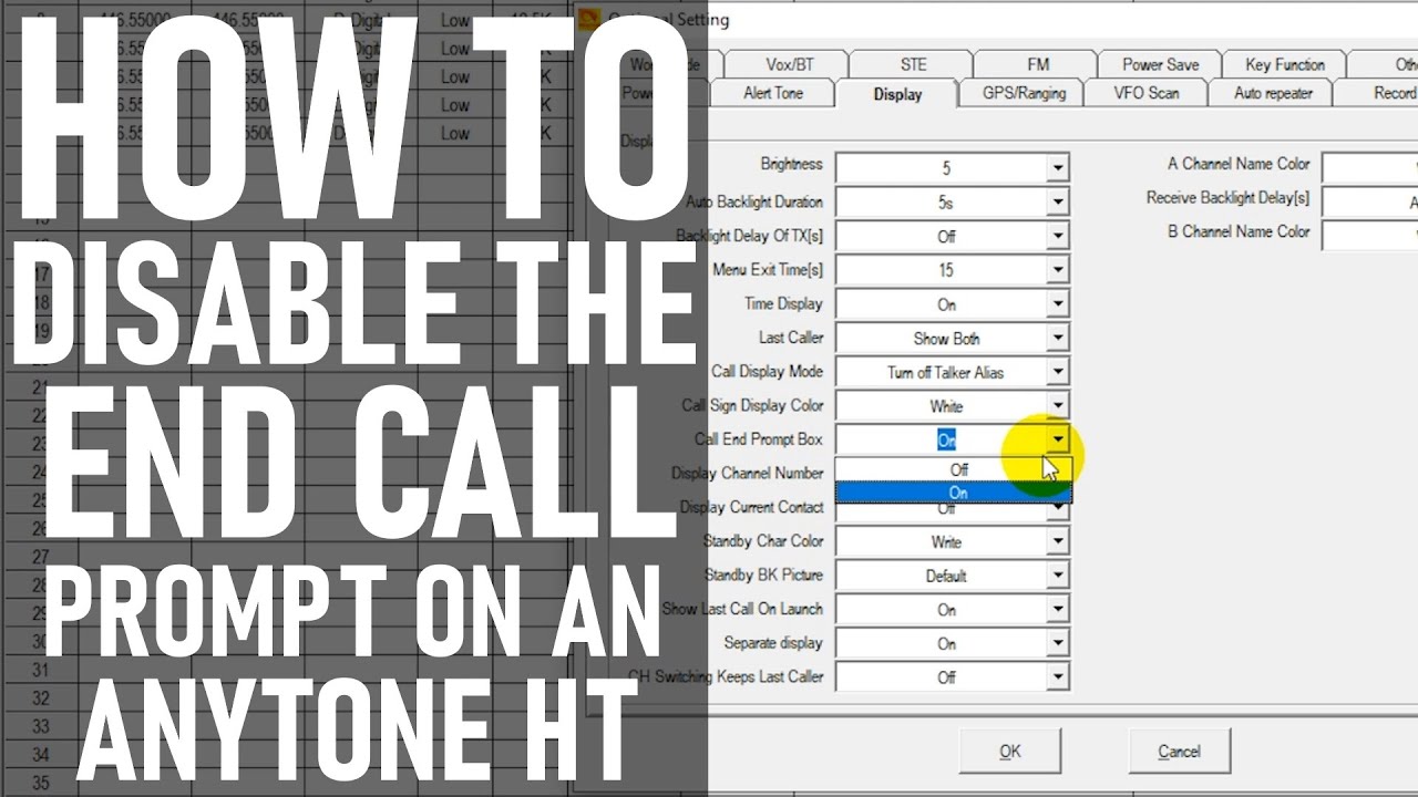 How to Disable the "End Call" Prompt on an AnyTone HT - YouTube