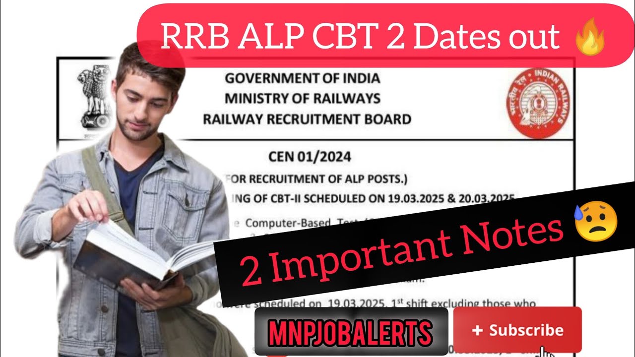 #RRB ALP CBT 2 IMPORTANT NOTES || ALP CBT 2 DATES OUT || #rrb #alp ...