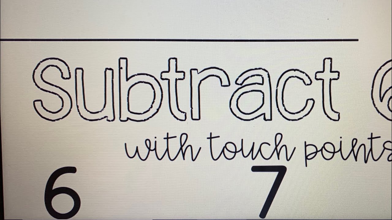TouchMath Subtraction - YouTube