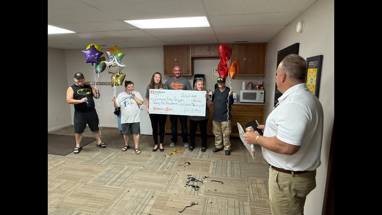 First Interstate Bank Surprises CES with $25k Check - YouTube