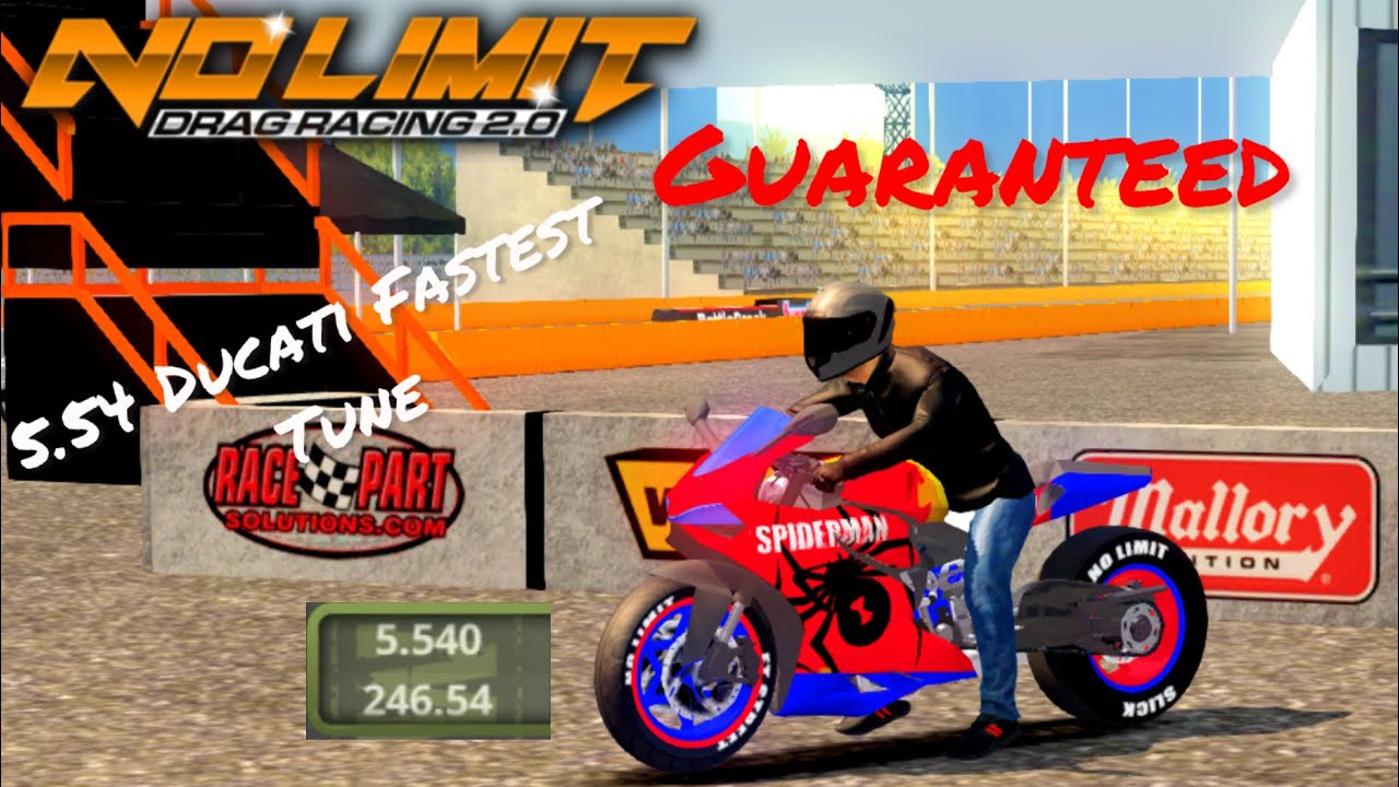No Limit Drag Racing 2.0 - 5.54 Ducati Panigale Fastest Tune Bike ...