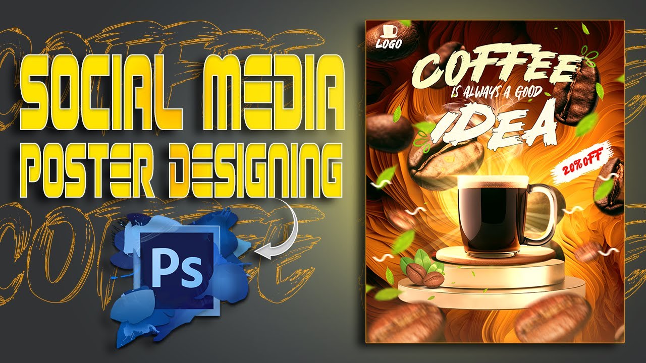 coffee poster design in photoshop/poster design in photoshop/poster ...