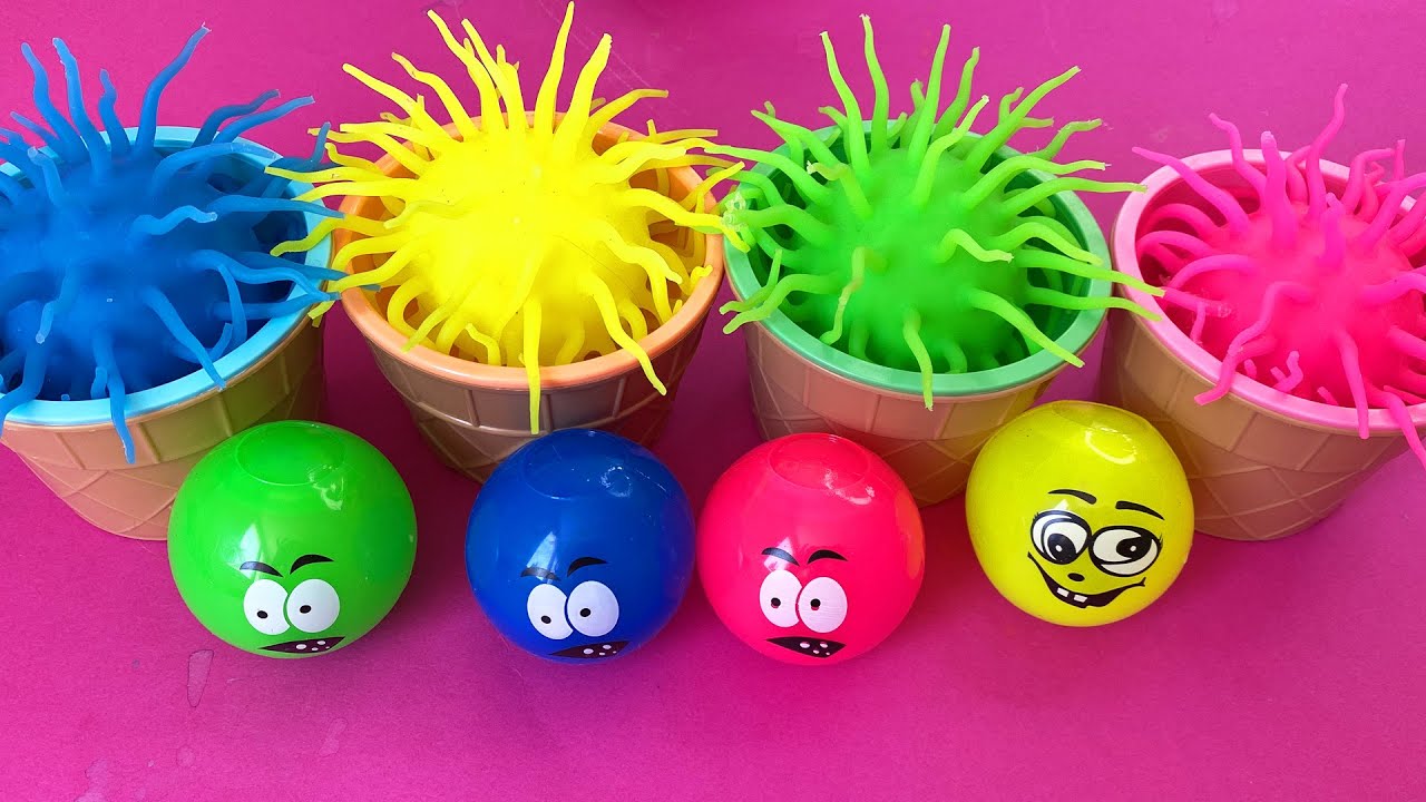 Satisfying Video l Best Learn Numbers and Colors with Rainbow Balls and ...