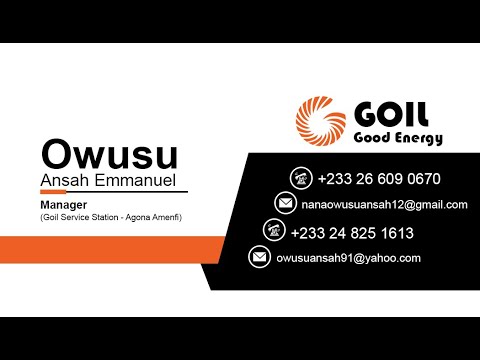 How to Design A Call Card For Goil Company In Less than A Minute - YouTube
