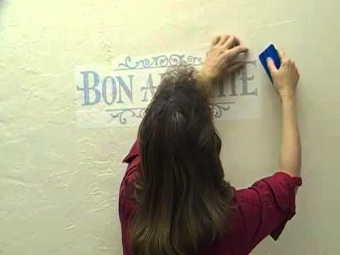 How To Install Vinyl Wall Decor Decals - YouTube