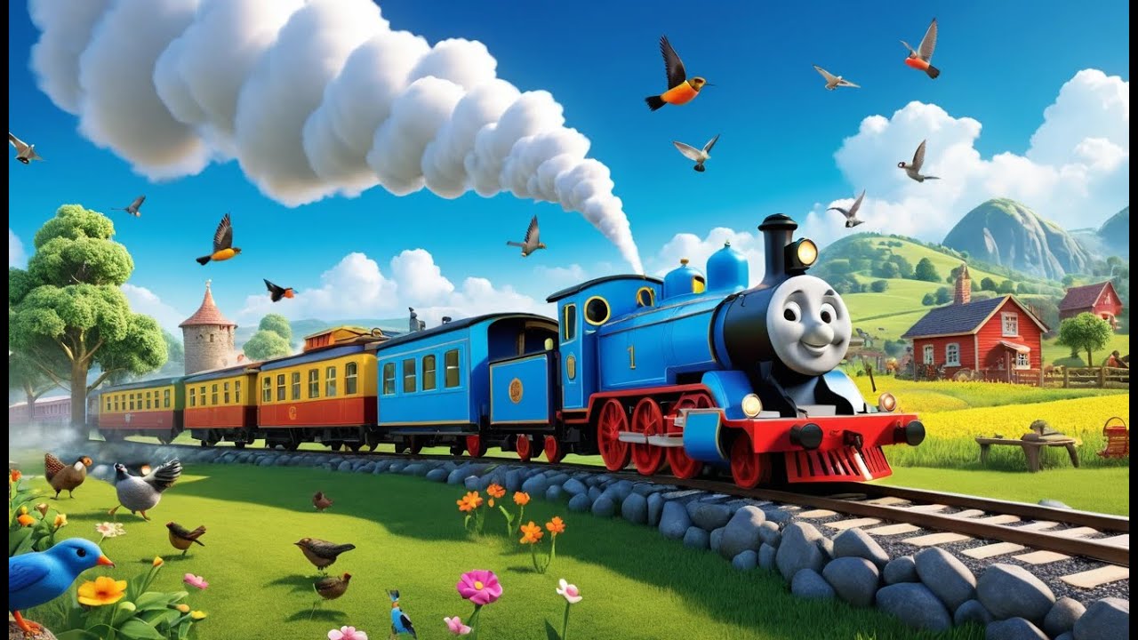 The Train on the Track Goes Choo Choo Rhyme Song | Popular Nursery ...