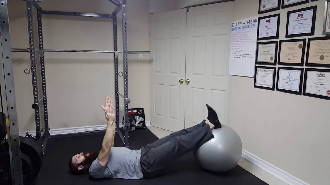 Exercises 11 - Swiss Ball Bend/Hip Hinge Progressions - YouTube