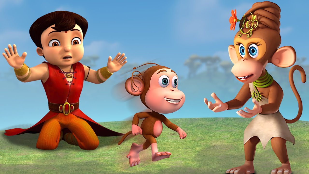 Super Bheem - Bheem Saves Monkey | Animated cartoons for kids | Stories ...