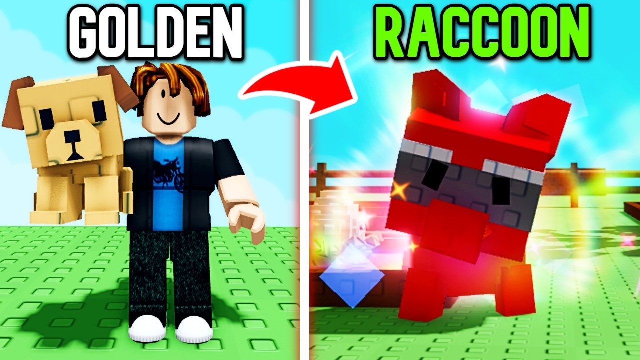 Trading From Golden Lab To RAINBOW RACCOON in One Video! (Grow A Garden ...