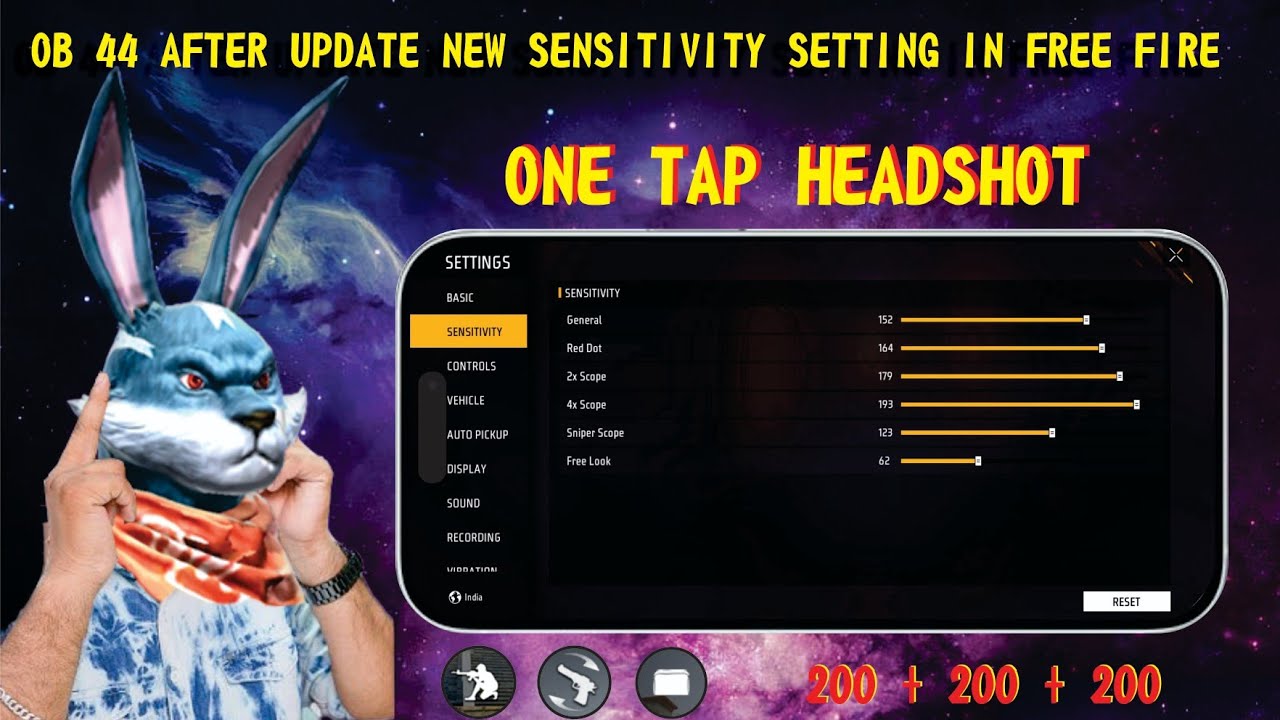 OB 44 After Update New Sensitivity Setting In Free Fire - YouTube