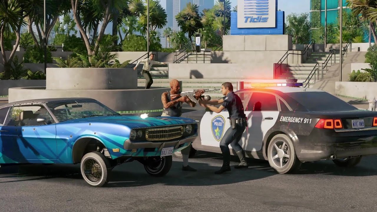 WATCH DOGS 2 NPC Wars 05 - OPD/SFPD vs Gangs #npcwars - YouTube