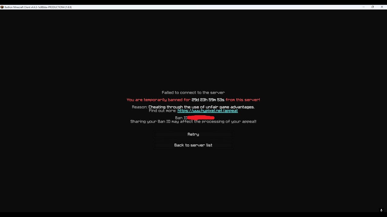 I am banned on Hypixel and they DENIED my appeal - YouTube