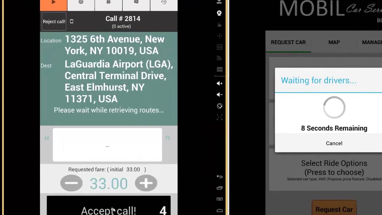 Mobil Car Limo App Driver & Customer Tutorial - YouTube