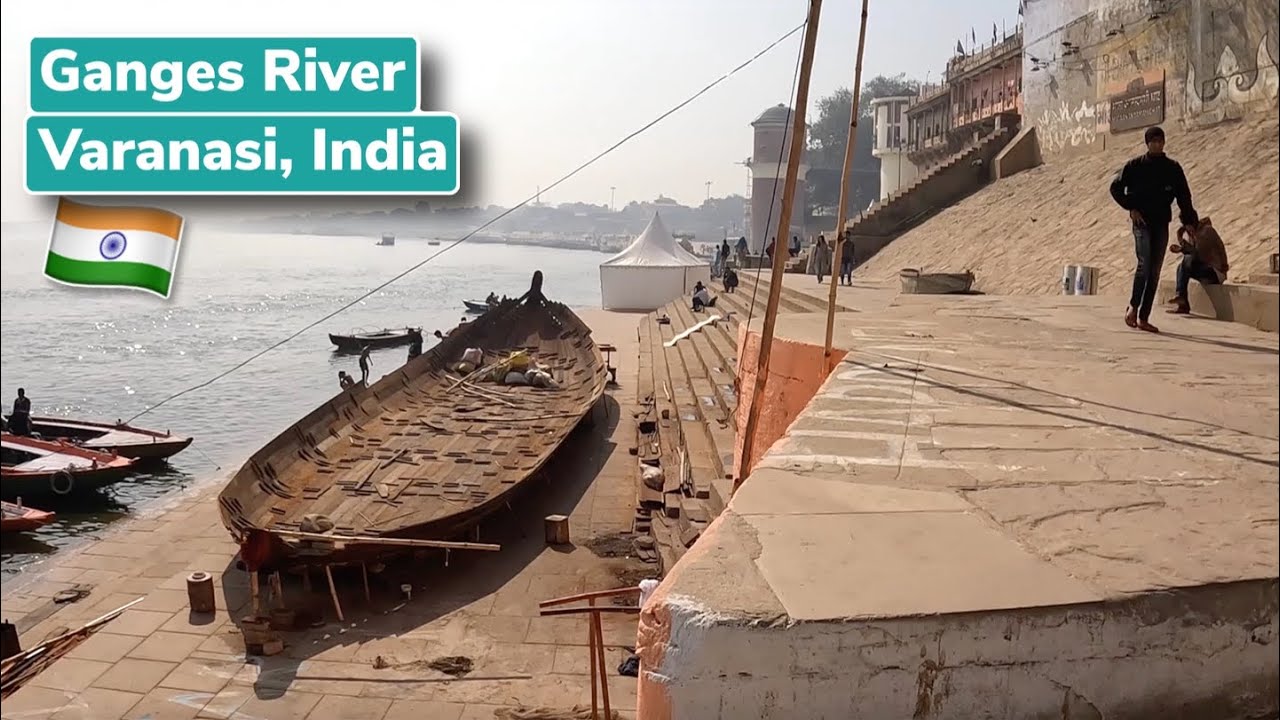 🇮🇳 Walking Ganges River Varanasi India 2023 Prabhu Ghat - YouTube