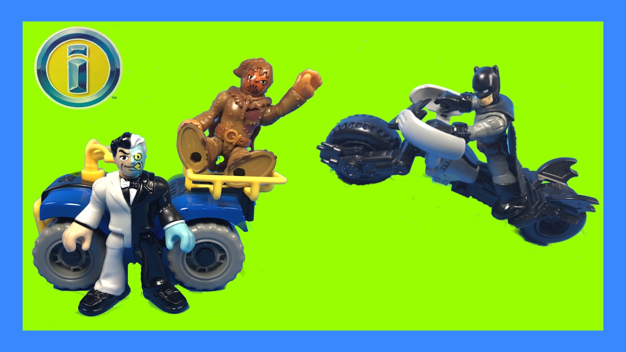Imaginext Two Face Takes Batman ATV with Scarecrow - YouTube