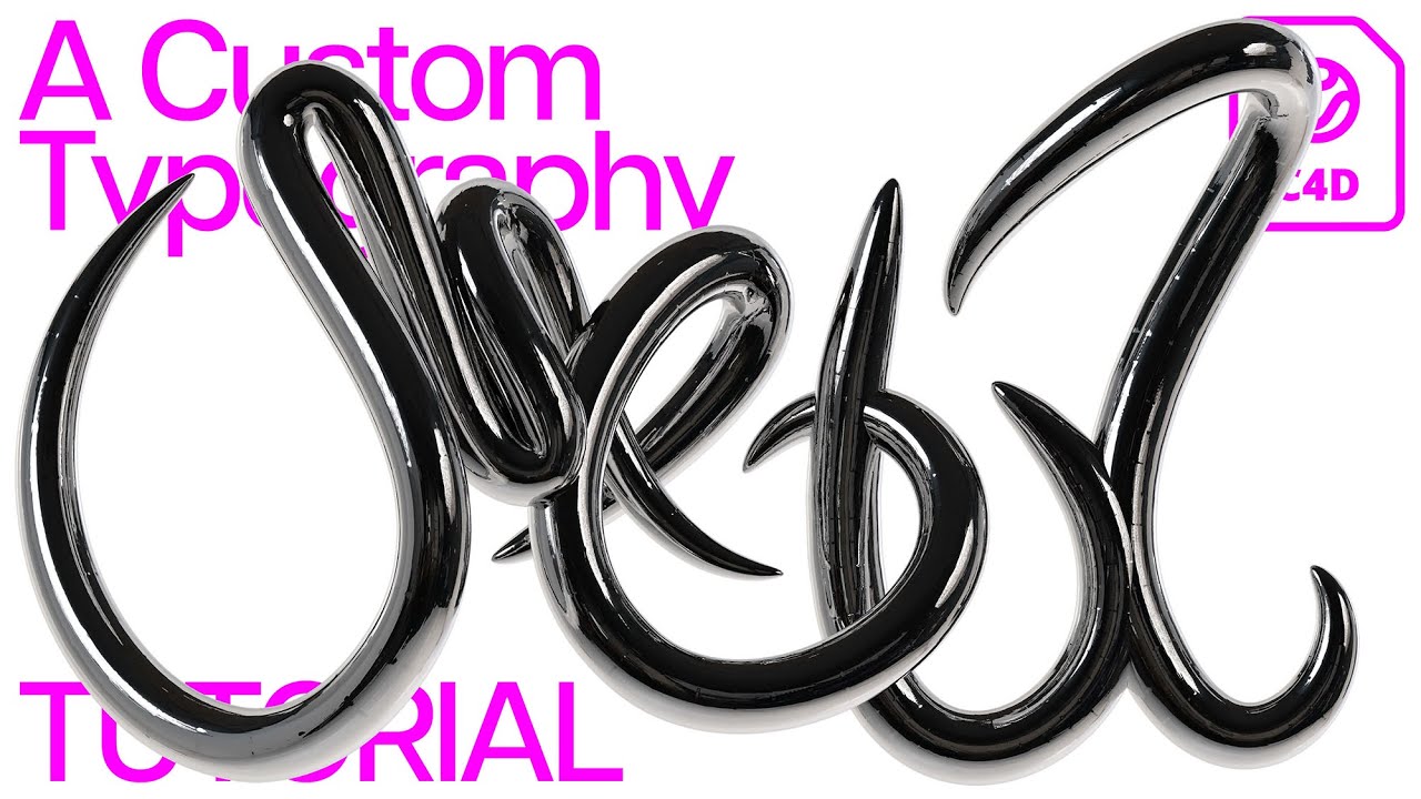 3D CHROME TYPOGRAPHY TUTORIAL | using Cinema4D #graphicdesign #cinema4d ...