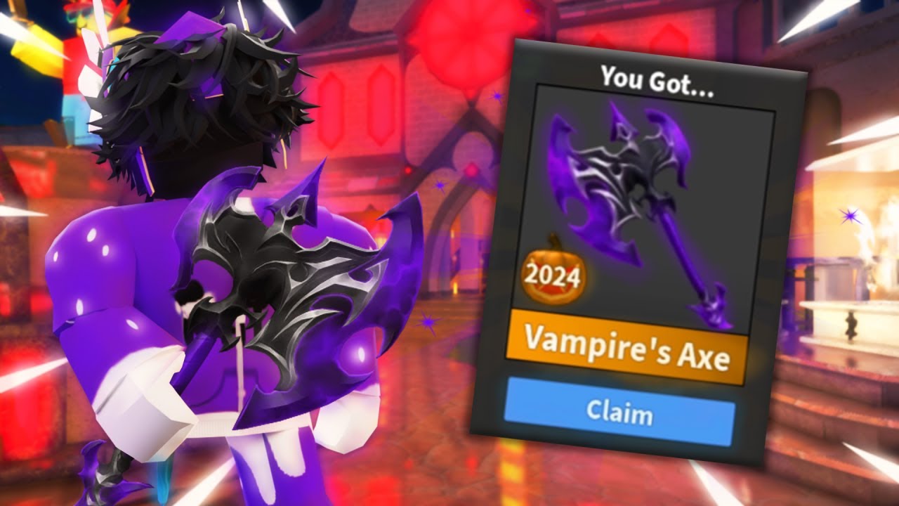 I GOT THE NEW VAMPIRE AXE TROPHIE IN MM2! 😱 - YouTube