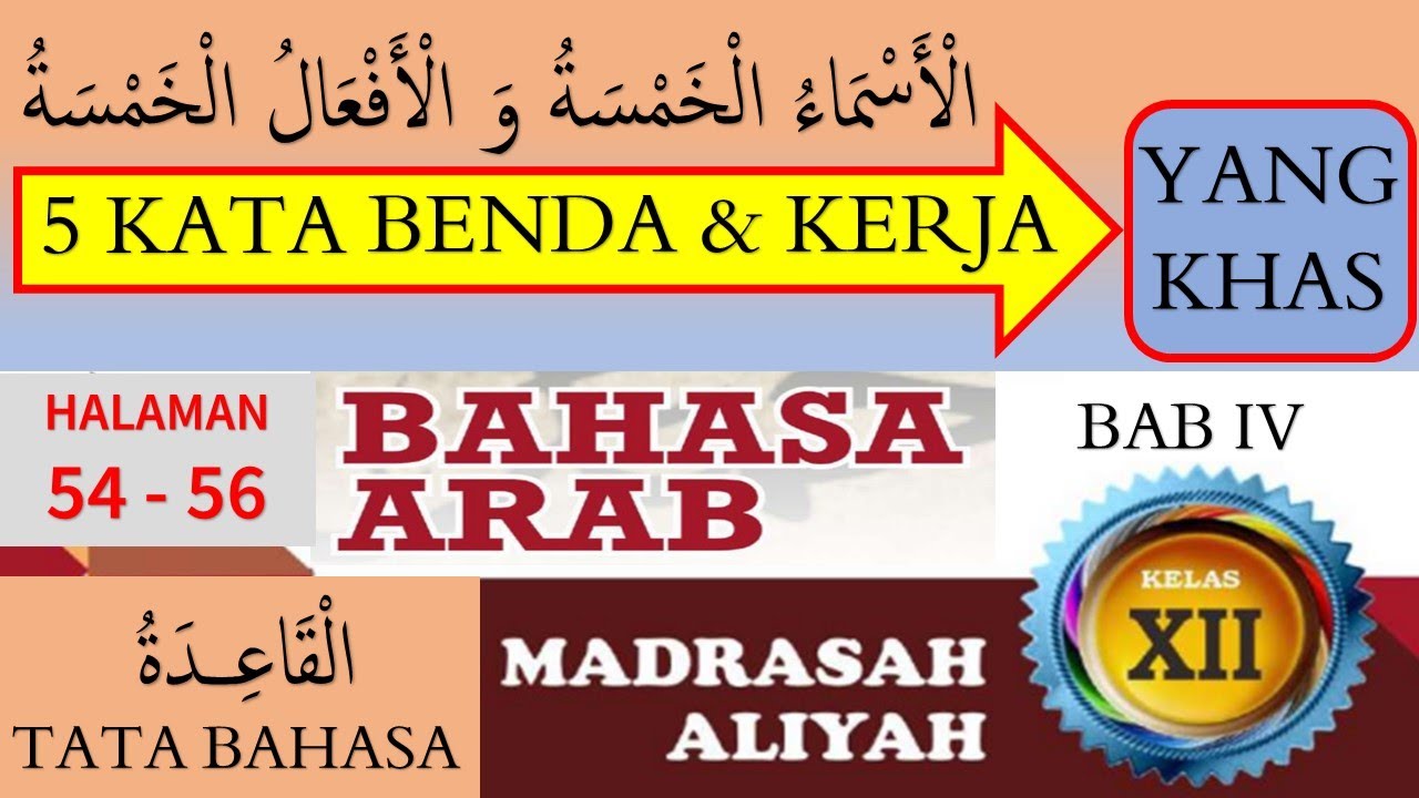 BAHASA ARAB KELAS XII BAB 4. AL-ASMAUL KHAMSAH DAN AL-AF'ALUL KHAMSAH ...