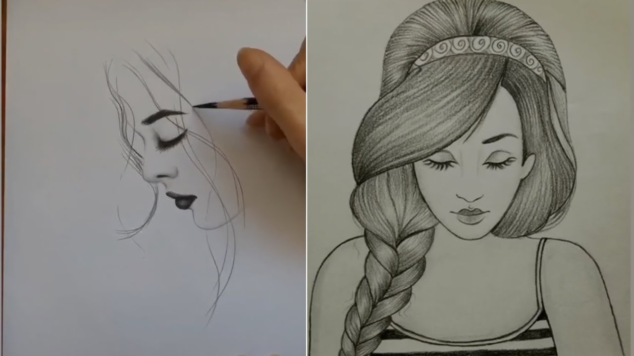 How to art a cute girl drowning | girl ka drowning kese kare - YouTube