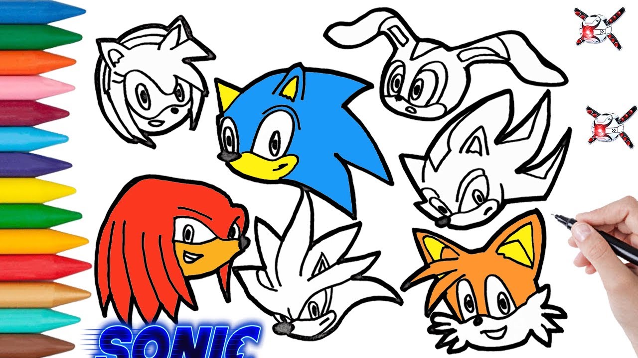 How To Draw SONIC the Hedgehog Characters - YouTube