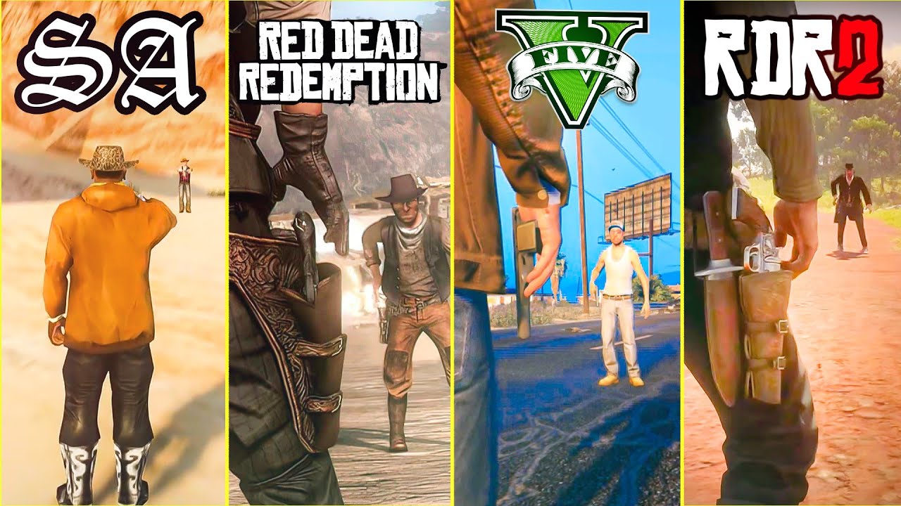 Shooting Duel in GTA & RDR Games | EPIC DUEL - YouTube