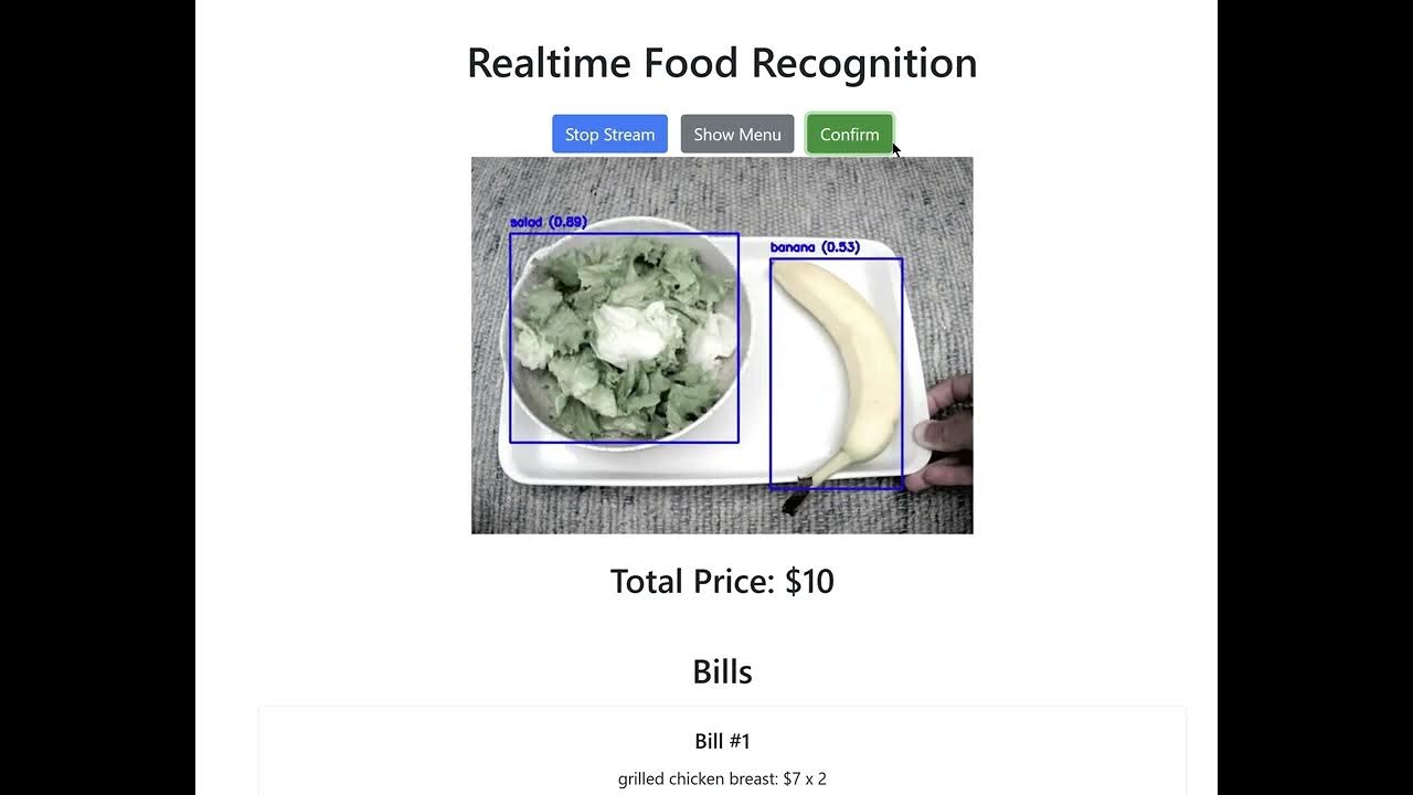 Realtime Food Detection - YouTube