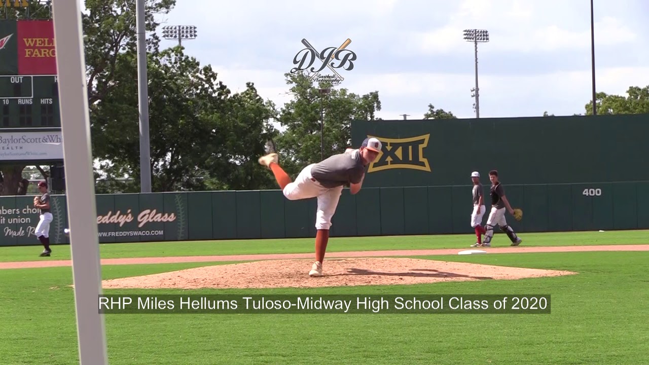 RHP Miles Hellums Tuloso Midway High School Class of 2020 - YouTube