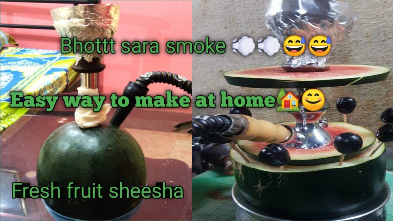 How to make fruit watermelon sheesha at home - YouTube