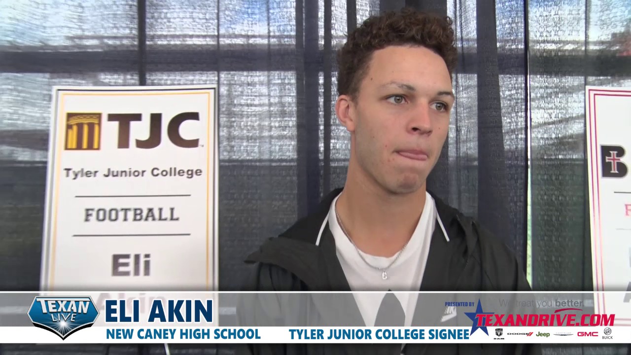 New Caney's Eli Akin signs with Tyler Junior College - YouTube