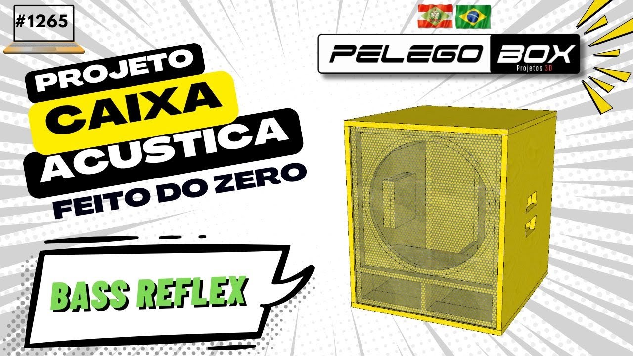 #1265 PROJETO CAIXA DE GRAVE PROFISSIONAL 1X 18" E-18 EROS SDS 2.4K ...