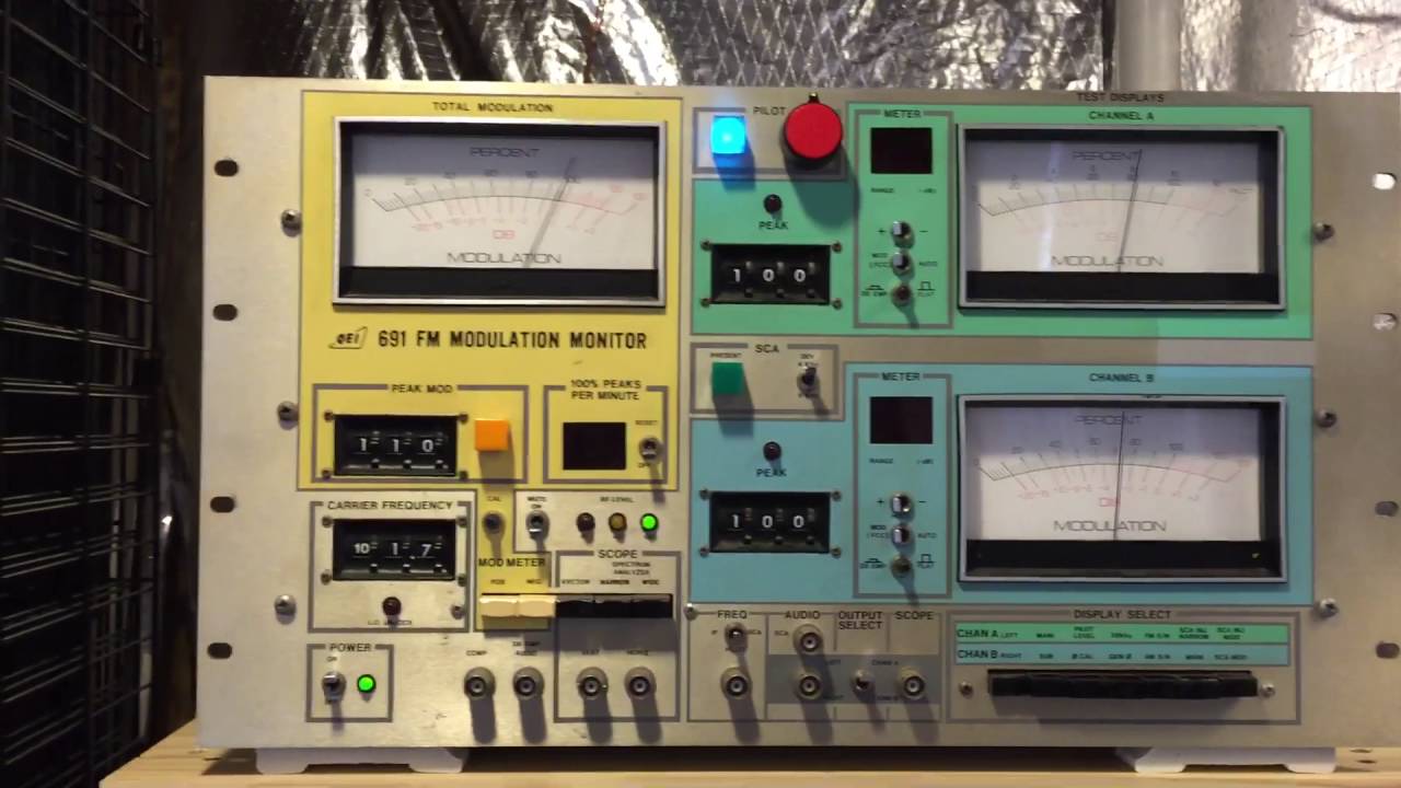 My Home Radio Station Transmitter Modulation monitor - YouTube