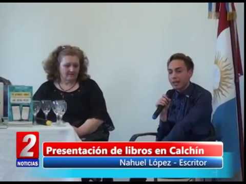 Presentación de libros en Calchín   Nahuel López