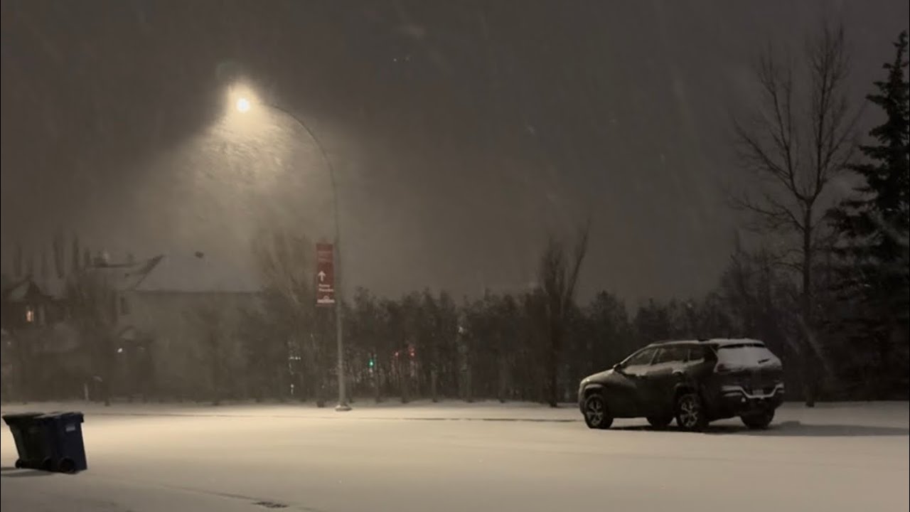 Calgary snowfall March 20 - YouTube