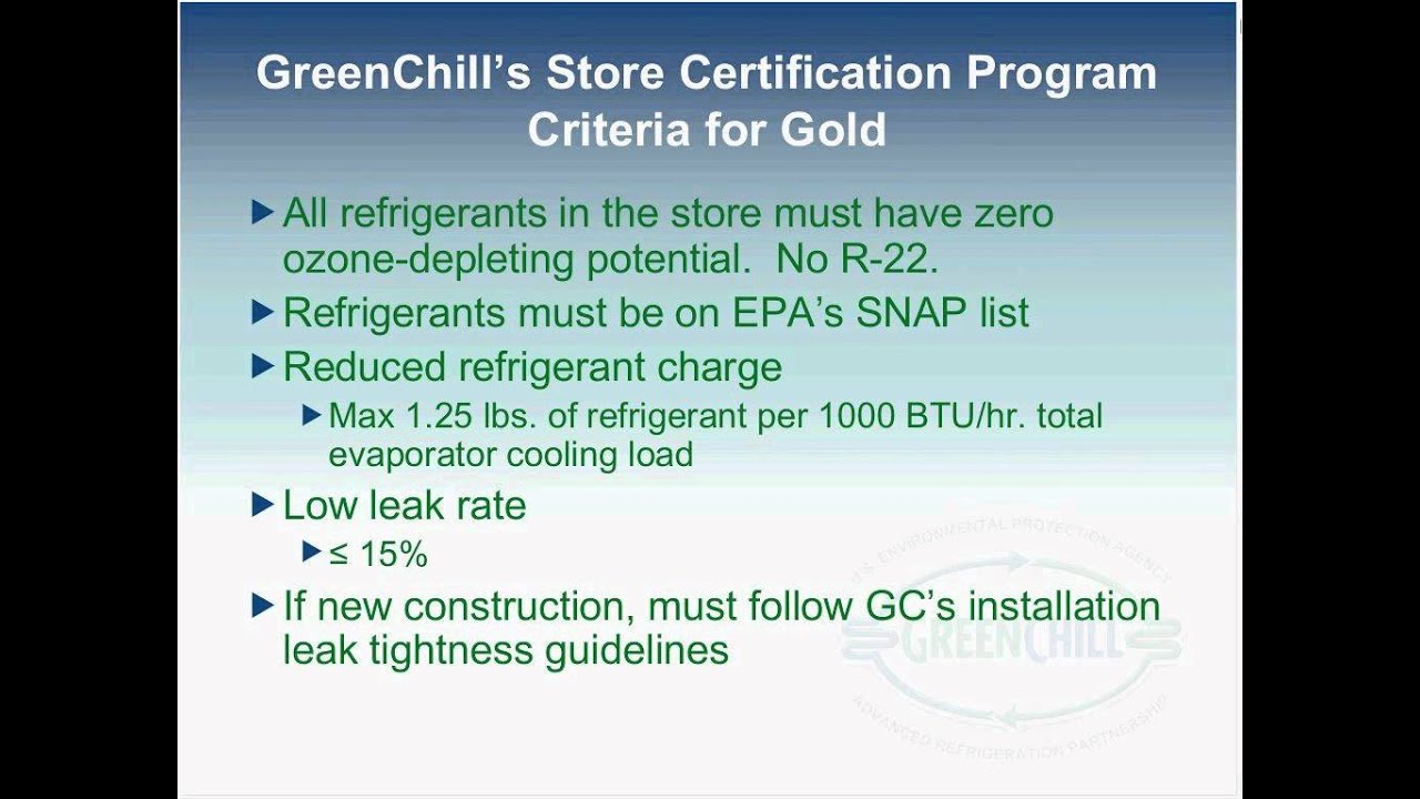 GreenChill Store Certification Program Overview - YouTube