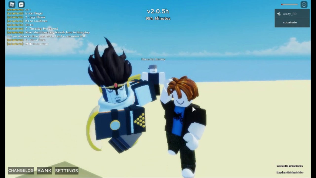 Retro Star Platinum Showcase! | A Bizarre Day ROBLOX - YouTube