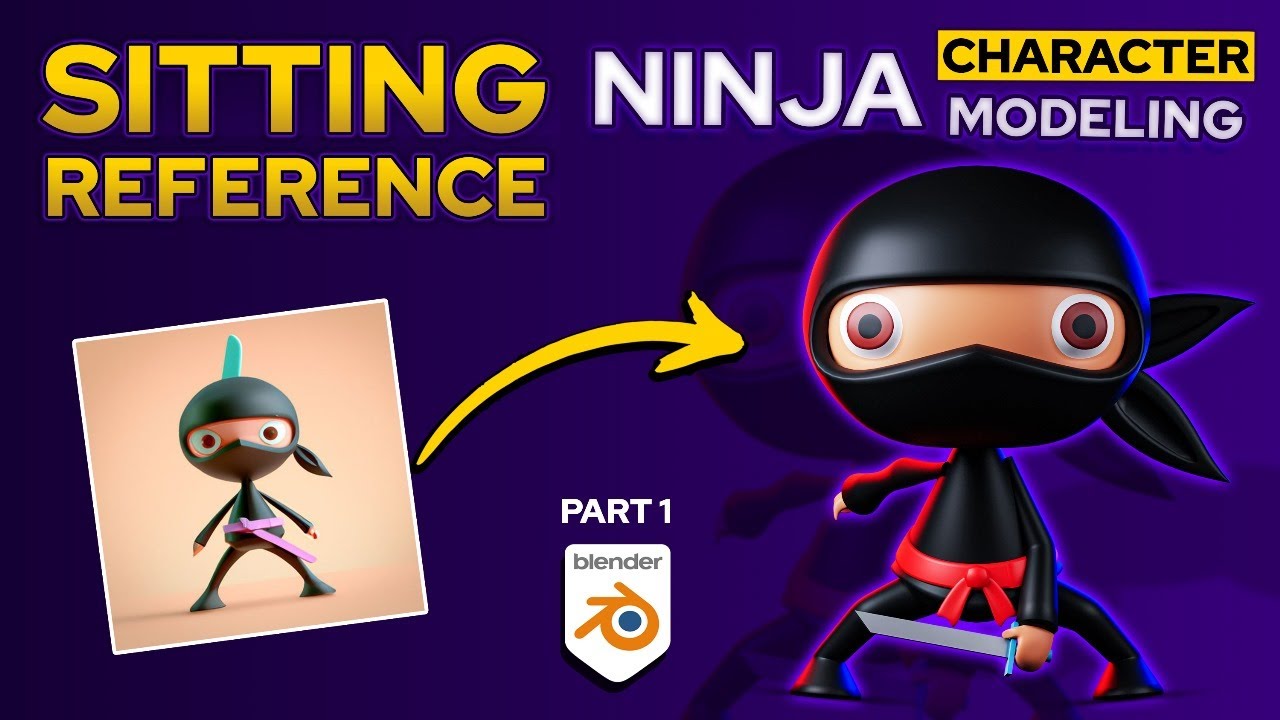 01 Ninja Character Modeling in blender for beginners | Setting up ...